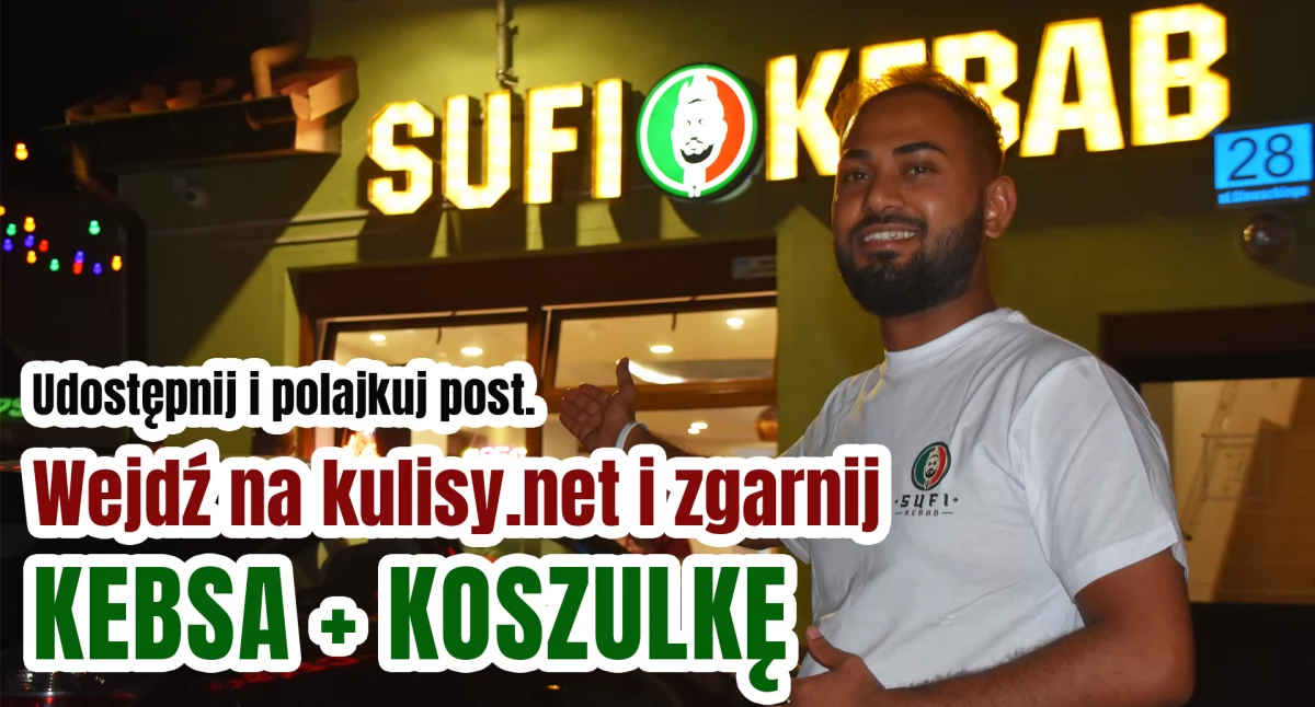 Sufi rozdaje kebaby i koszulki. Otwiera SUFI Kebab w Wieluniu - wiadomości Wieluń